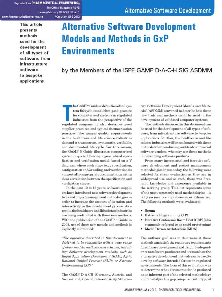 GXP | PDF | Scrum (Software Development) | Software Development Process