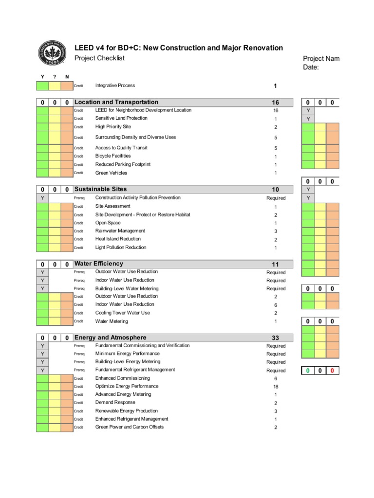 LEED v4 For Building Design and Construction | PDF | Leadership In ...