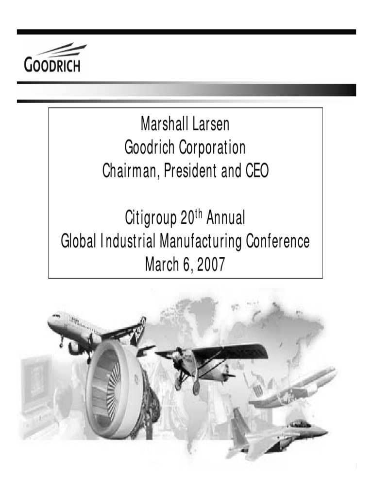 Goodrich Corporation: Strategic Overview | PDF | Airbus | Boeing