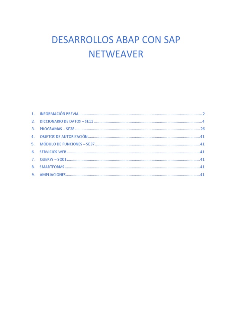 Desarrollo de aplicaciones ABAP con SAP NetWeaver | PDF | Programa de computadora | Programación