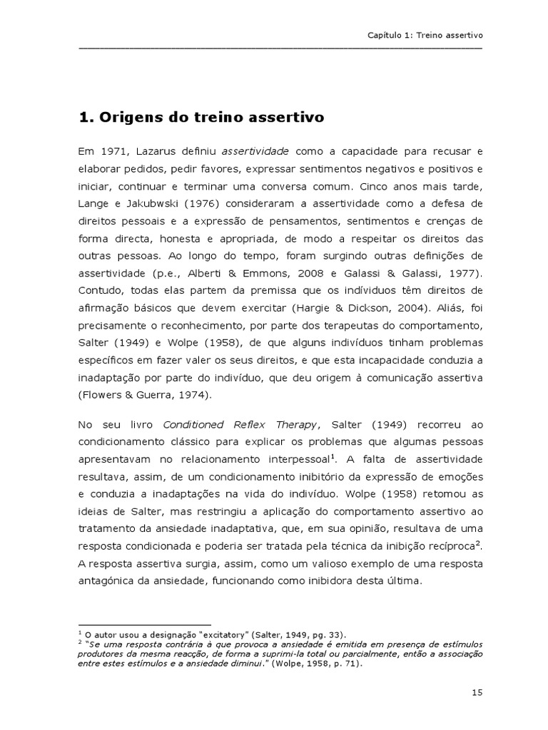 Treino de Assertividade | PDF | Autoestima | Empatia