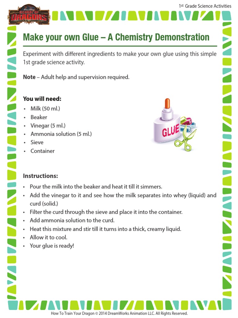 Make Your Own Glue A Cheimistry Demonstration PDF | PDF