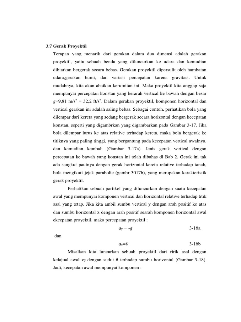 Gerak Proyektil | PDF