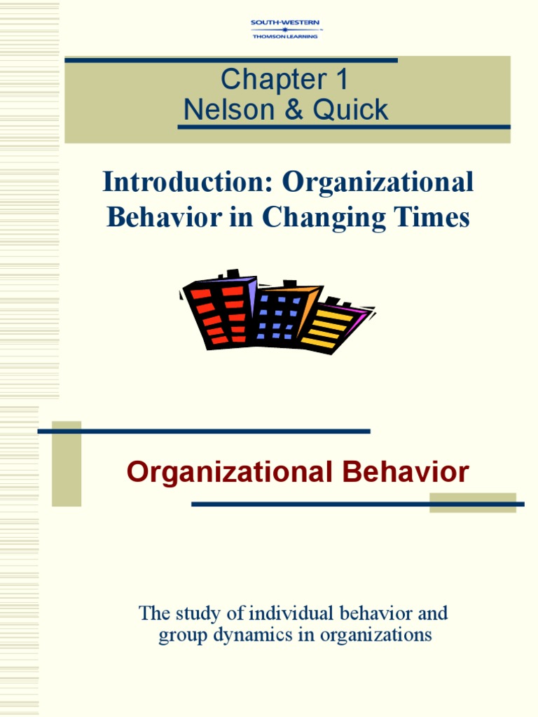 OB ch01 | PDF | Organizational Behavior | Behavior