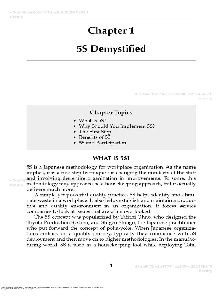 5S For Service Organizations and Offices | PDF | All Rights Reserved ...