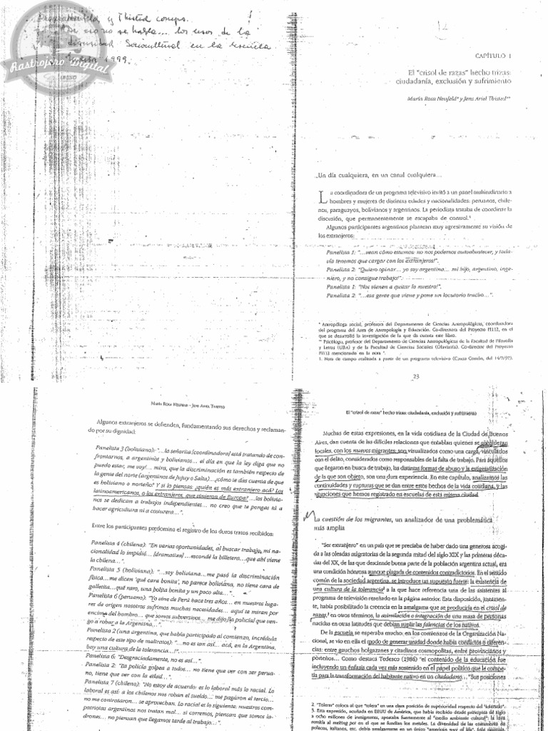 016 Neufeld y Tbisted. El Crisol de Razas Hecho Trizas | PDF