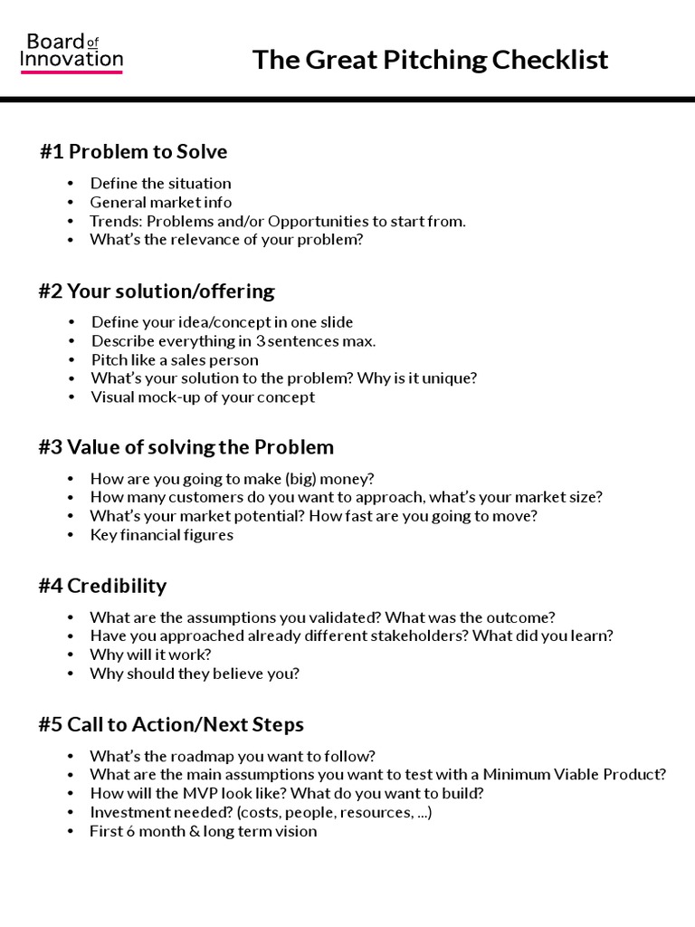 16xgreat Pitching Checklist - A4 (2 Keer Per Mapje) | PDF