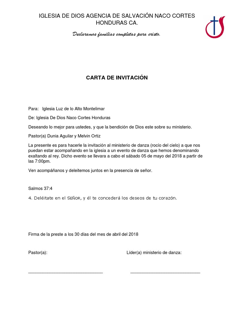 Carta de Invitacion | PDF
