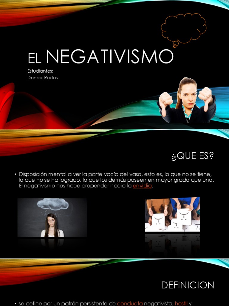 El Negativismo | PDF | Comportamiento | Depresión (estado de ánimo)
