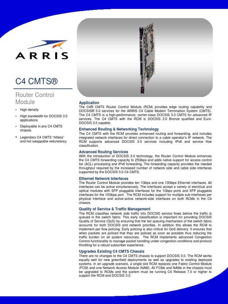 c4 Cmts RCM | PDF | Quality Of Service | Computer Network