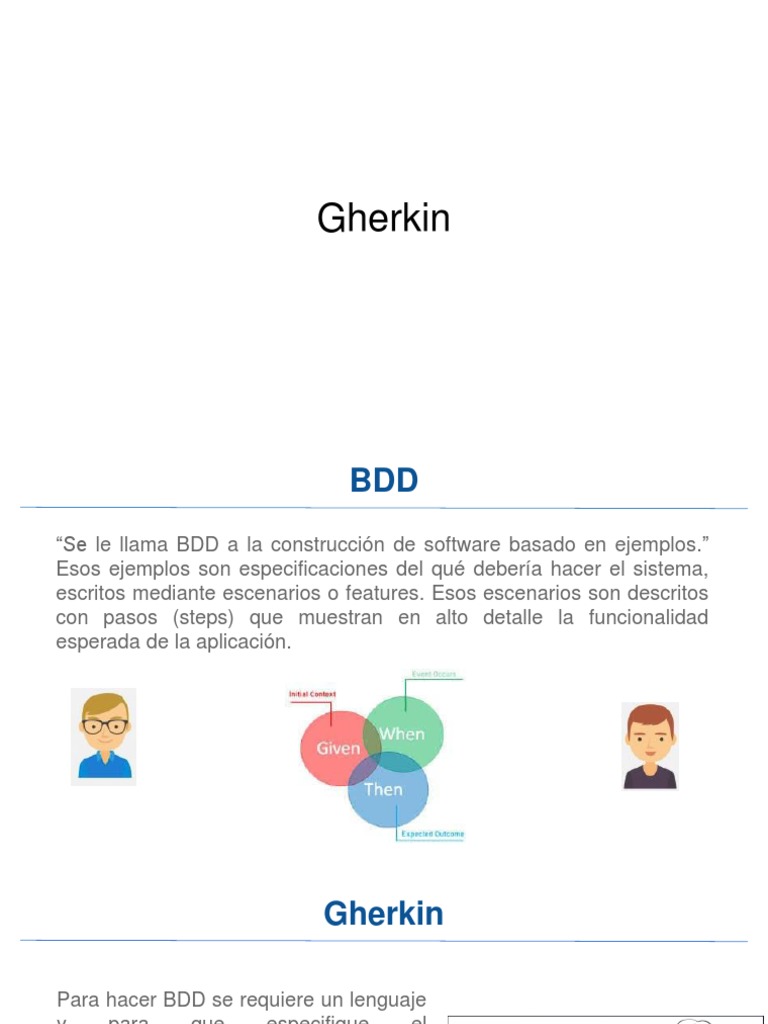 Gherkin: Lenguaje para BDD y Ejemplos | PDF | Programming Language ...