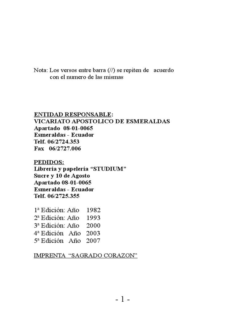 Libro de Cantos | PDF | Misa (liturgia) | Cristo (título)