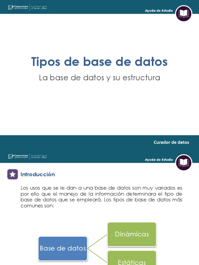 Tipos de bases de datos y sus características | PDF | Bases de datos | Ciencias de la Información