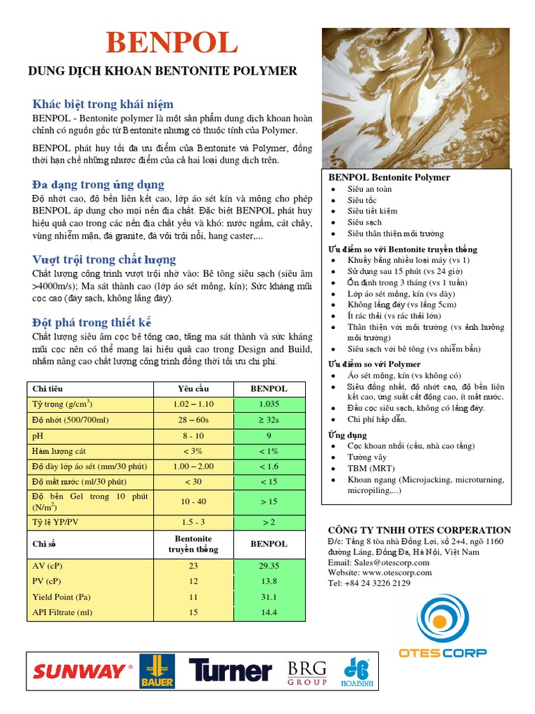 BENPOL Bentonite Polymer | PDF
