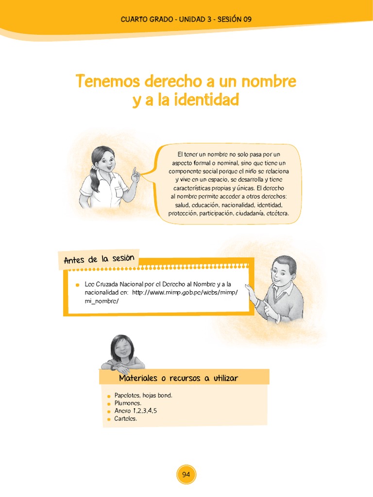 Sesion Lectura La Identidad | Nacionalidad | Salón de clases