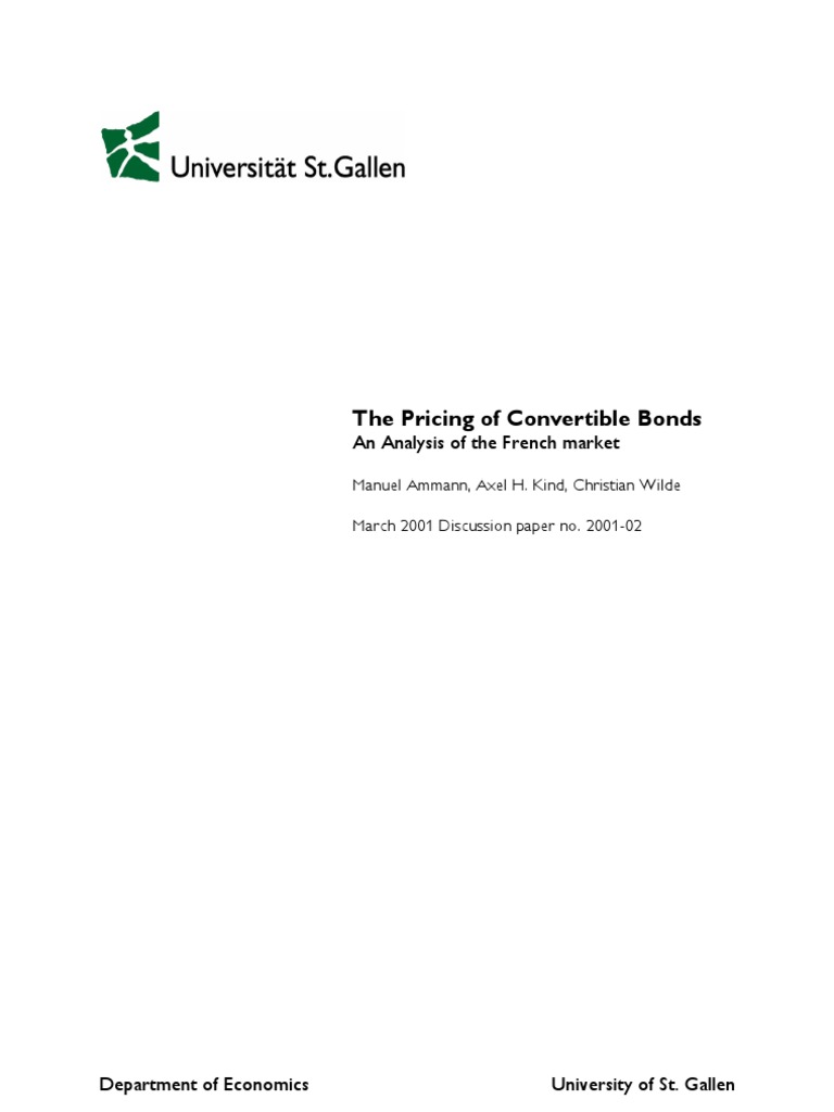 French Convertible Bonds Pricing Analysis | PDF | Convertible Bond ...