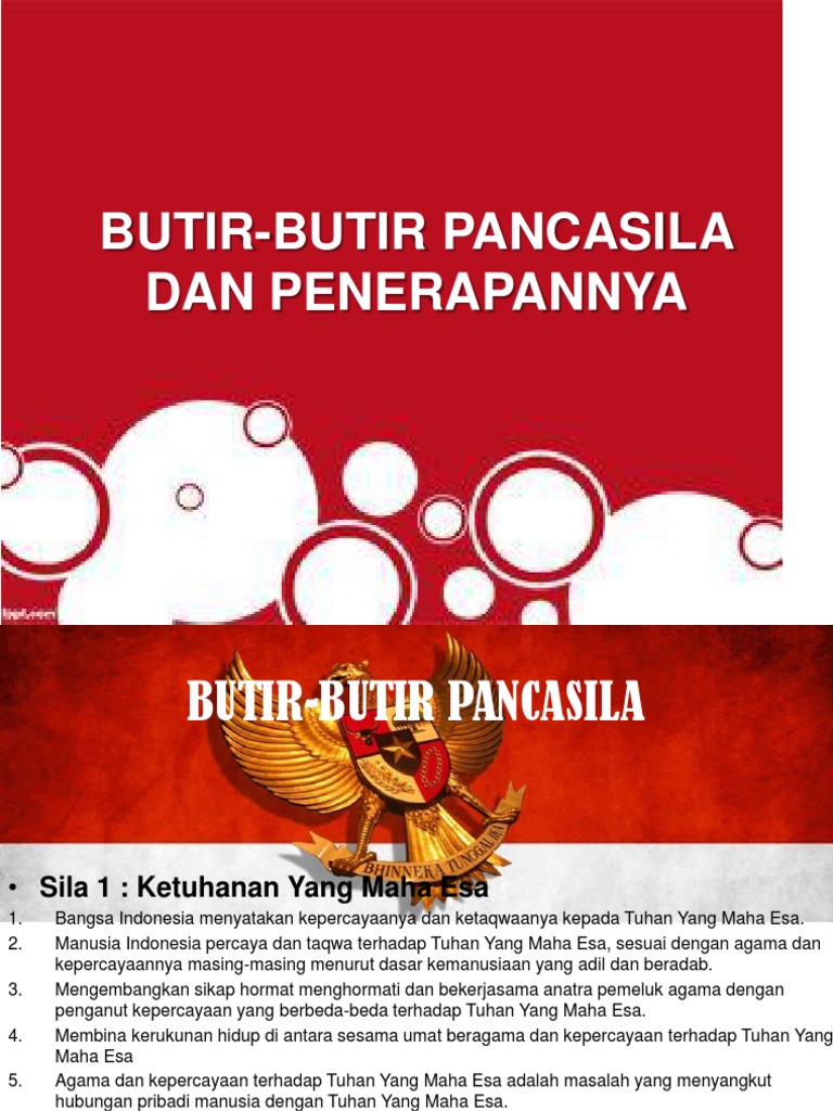 Butir-Butir Pancasila Dan Penerapannya | PDF