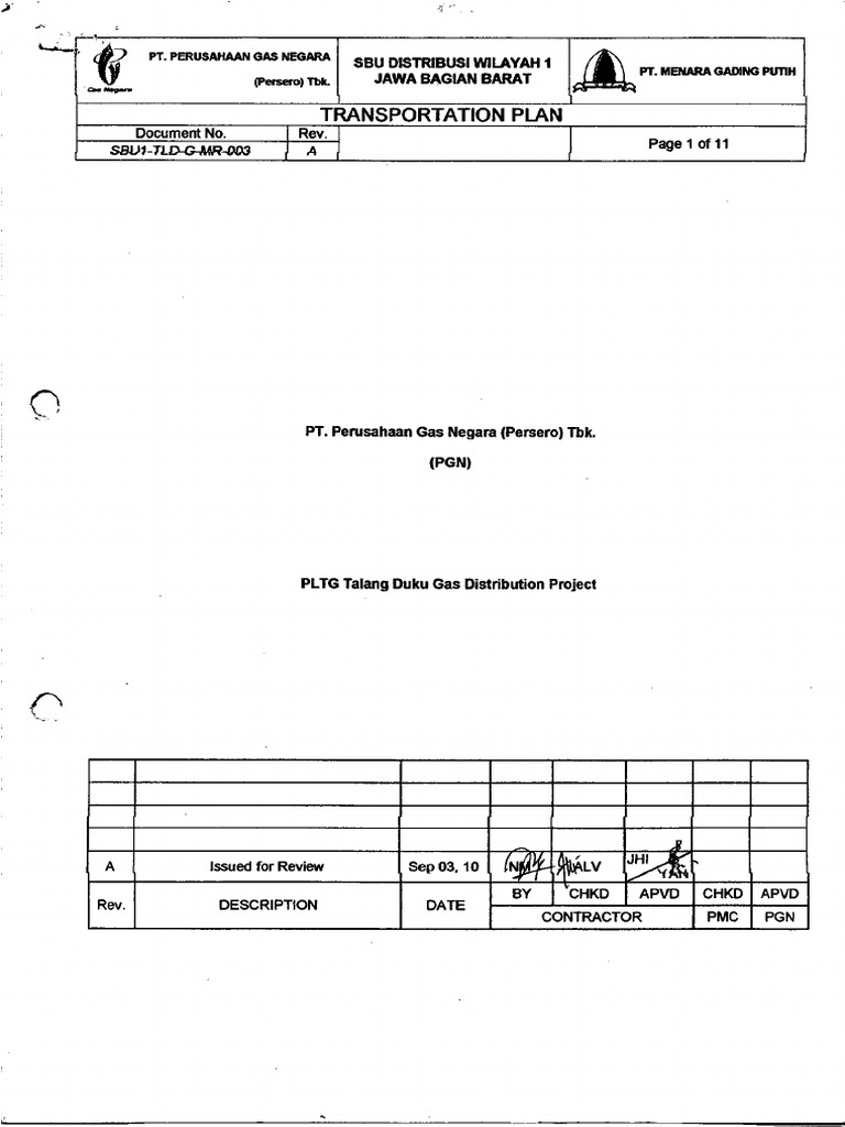 Transportation Plan | PDF