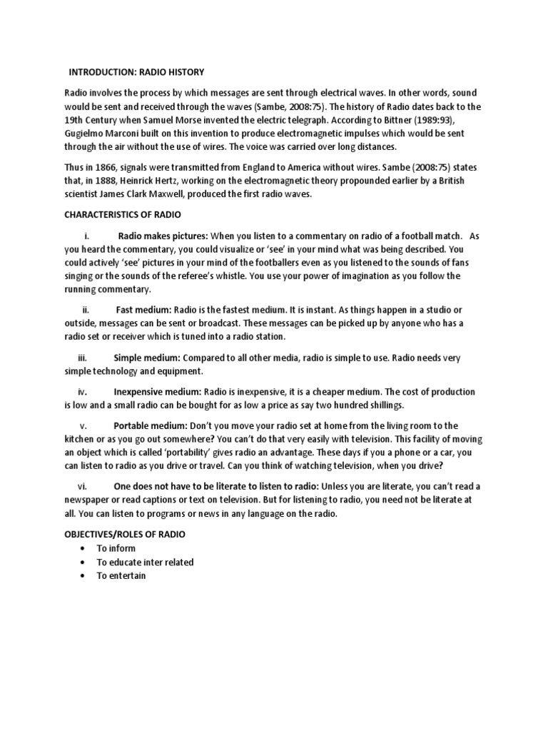 Introduction To Radio Production | PDF | Microphone | Radio