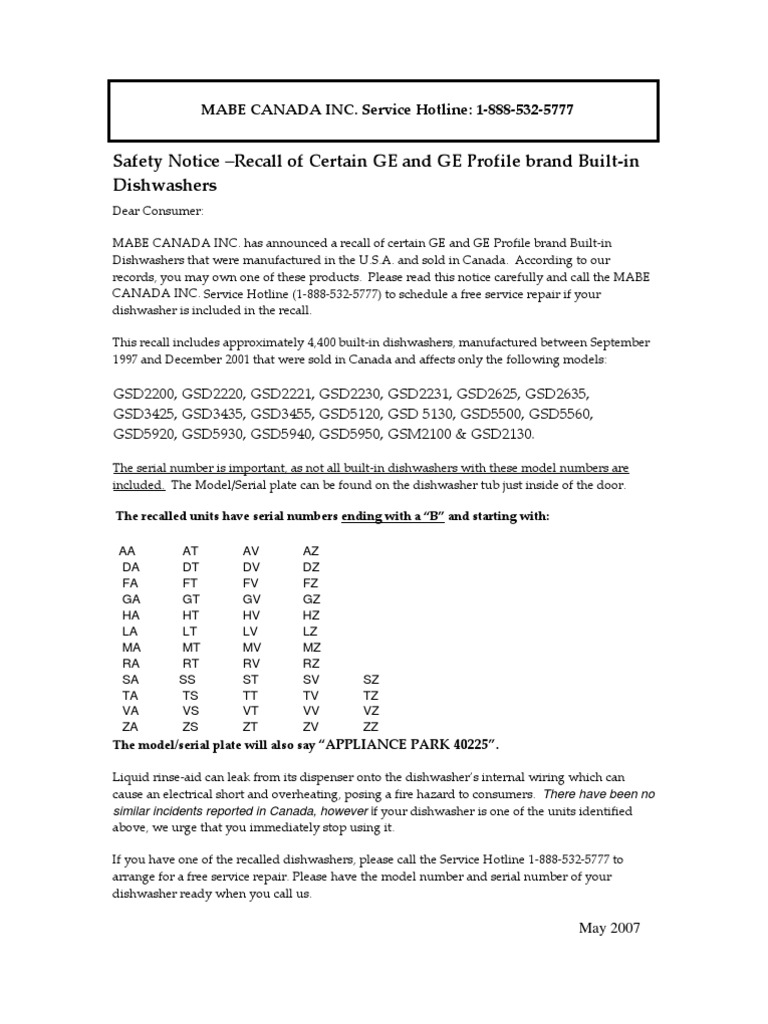 Dish Letter To Consumers - EN | PDF | Dishwasher | Electricity