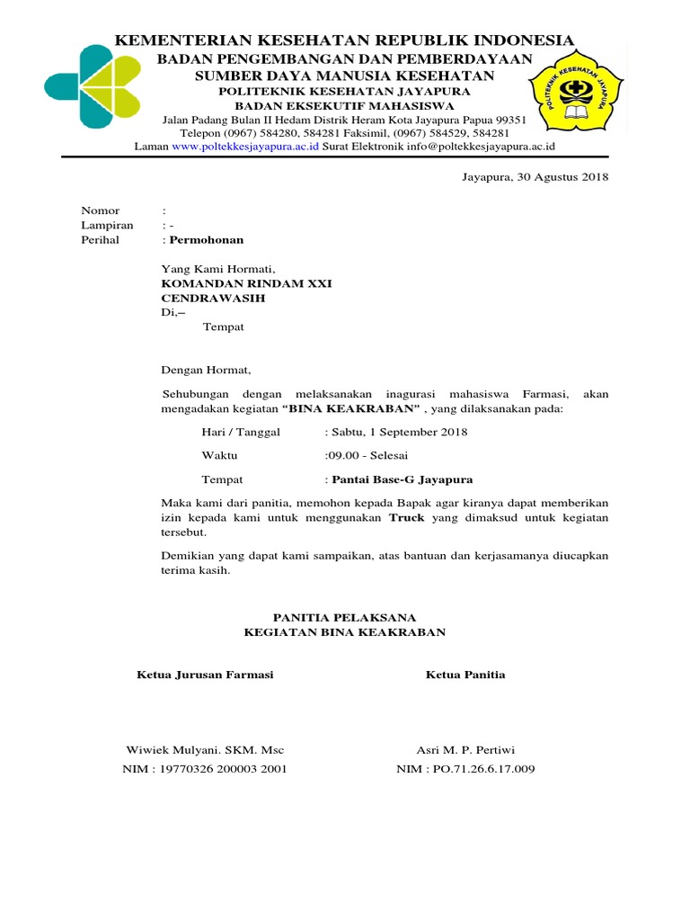 Contoh Surat Keluar | PDF