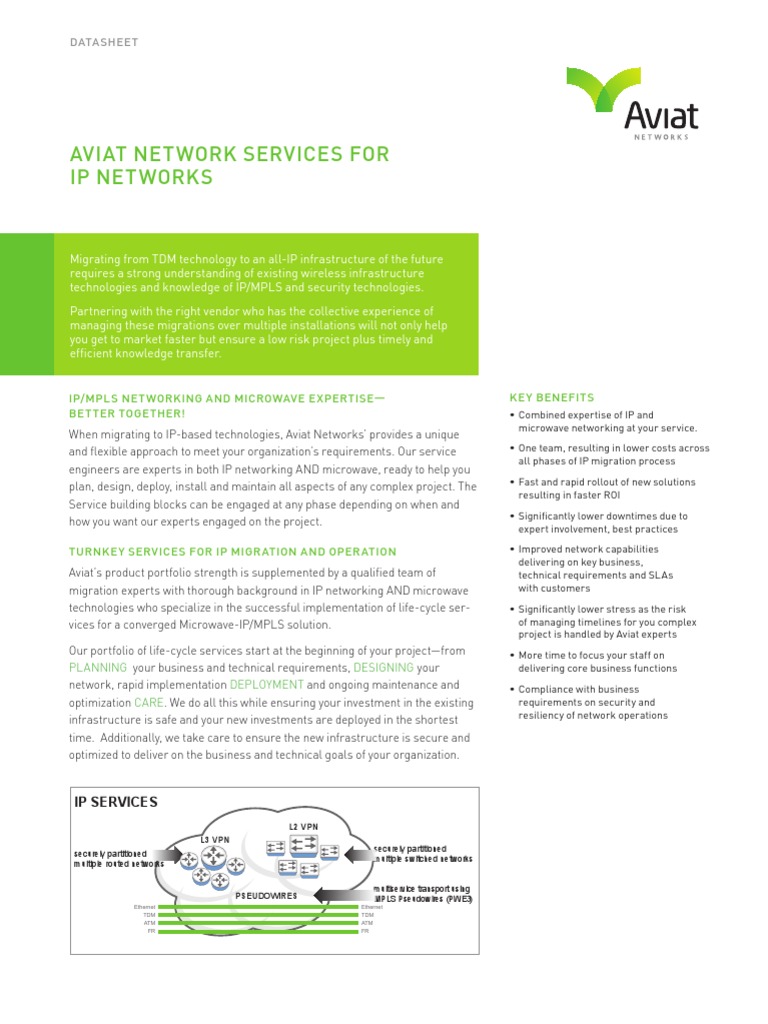 IP Services - Aviat Network Services For IP Networks (Data Sheet) - 08may15 PDF | PDF | Virtual ...
