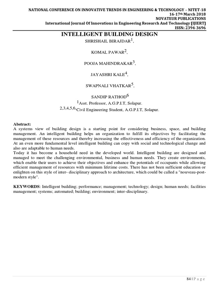 Intelligent Building Design | PDF