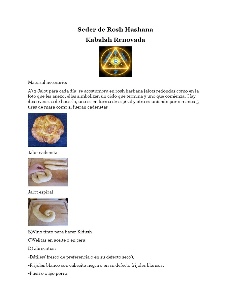 Seder Rosh Hashana KR | PDF | Seder de Pascua | Religión y creencia
