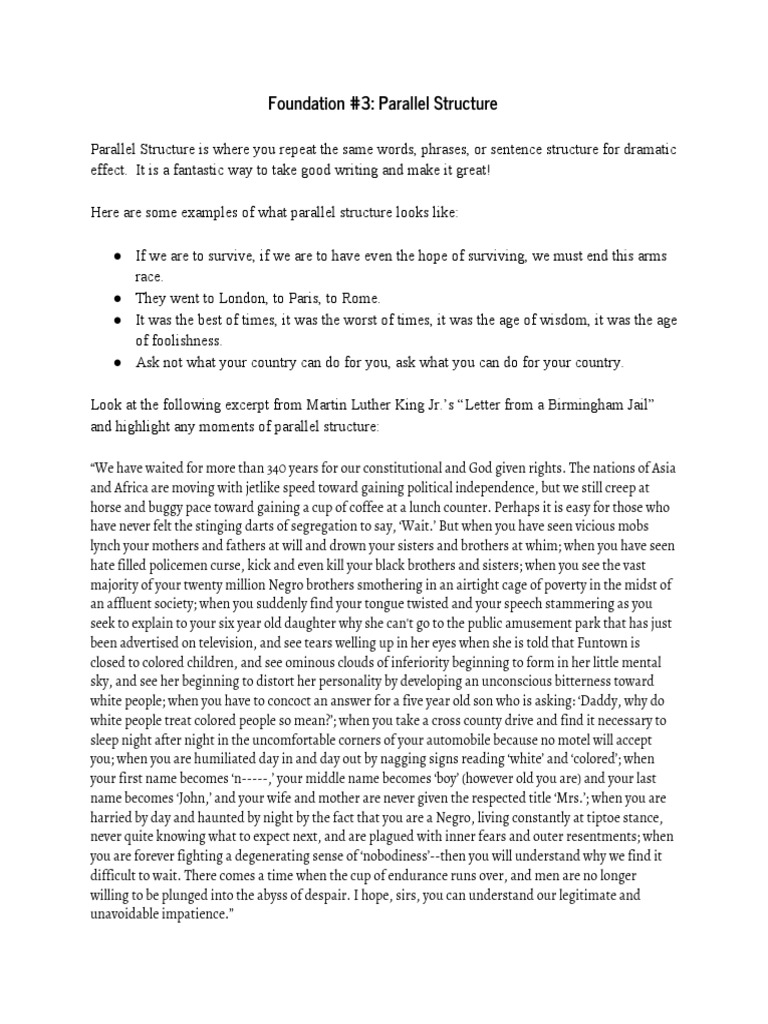 Parallel Structure | PDF