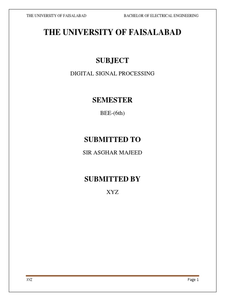 The University of Faisalabad: Subject | PDF | Matlab | Visualization ...