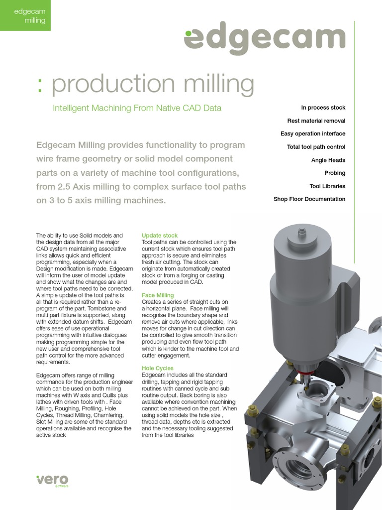 Edgecam Milling: Advanced Tool Path Control | PDF | Computer Aided ...