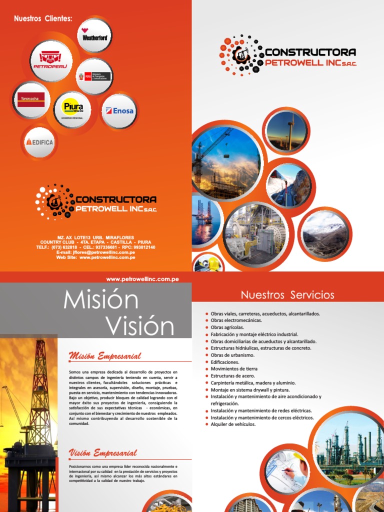 Brochure de Servicios de Petrowell | PDF | Ingeniería | Science