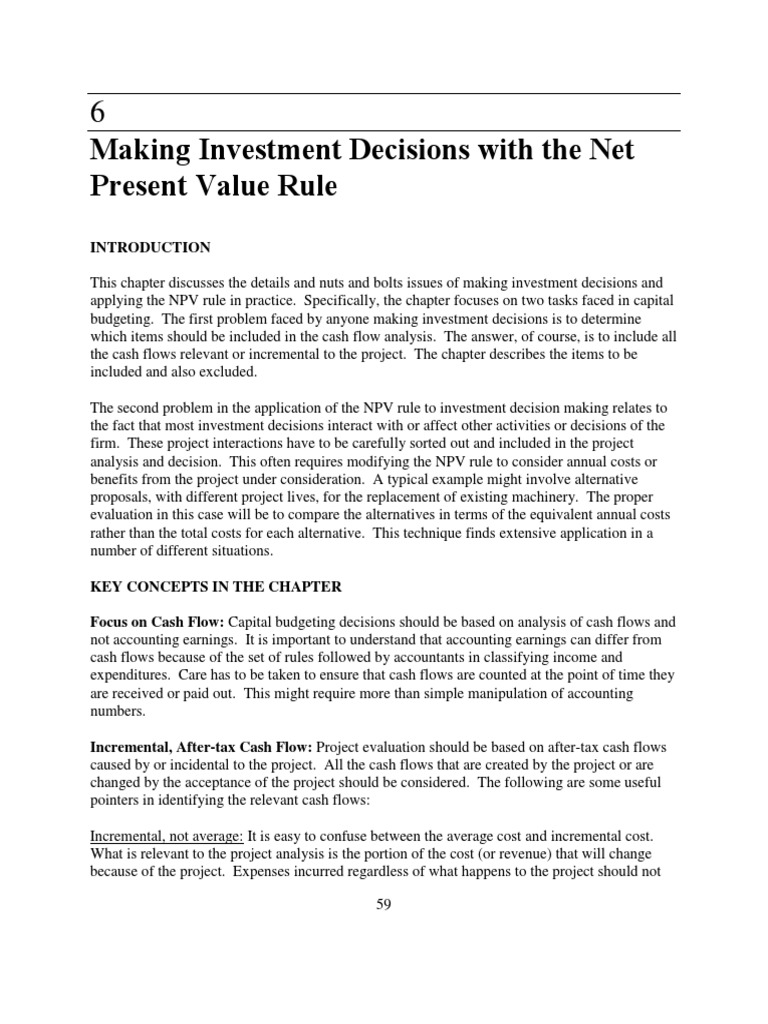 Chapt 06 | PDF | Net Present Value | Depreciation