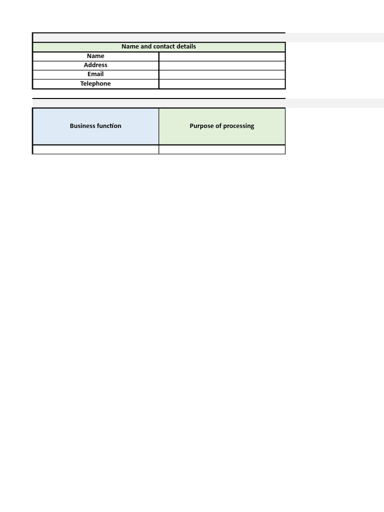GDPR Record of Processing Activities Template | PDF | National Security ...