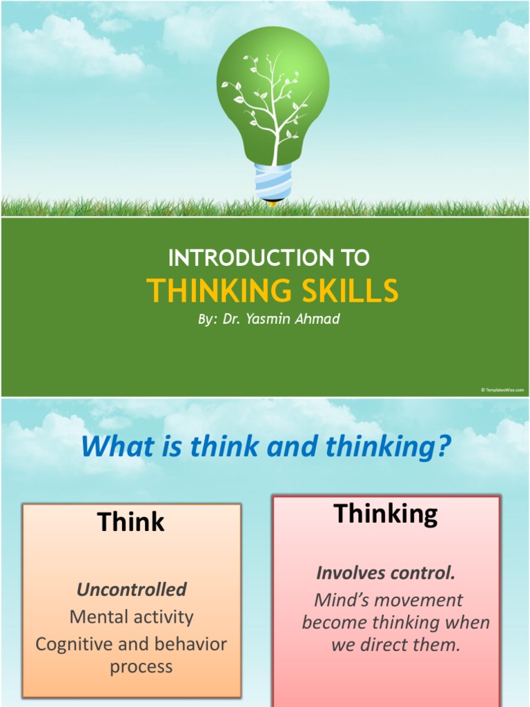 Introduction to Thinking Skills | PDF | Thought | Mind