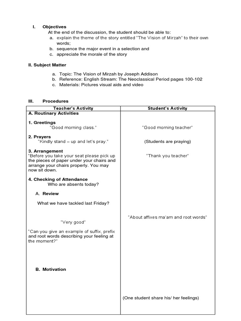 DETAILED LESSON PLAN - GRADE 9 | Prayer