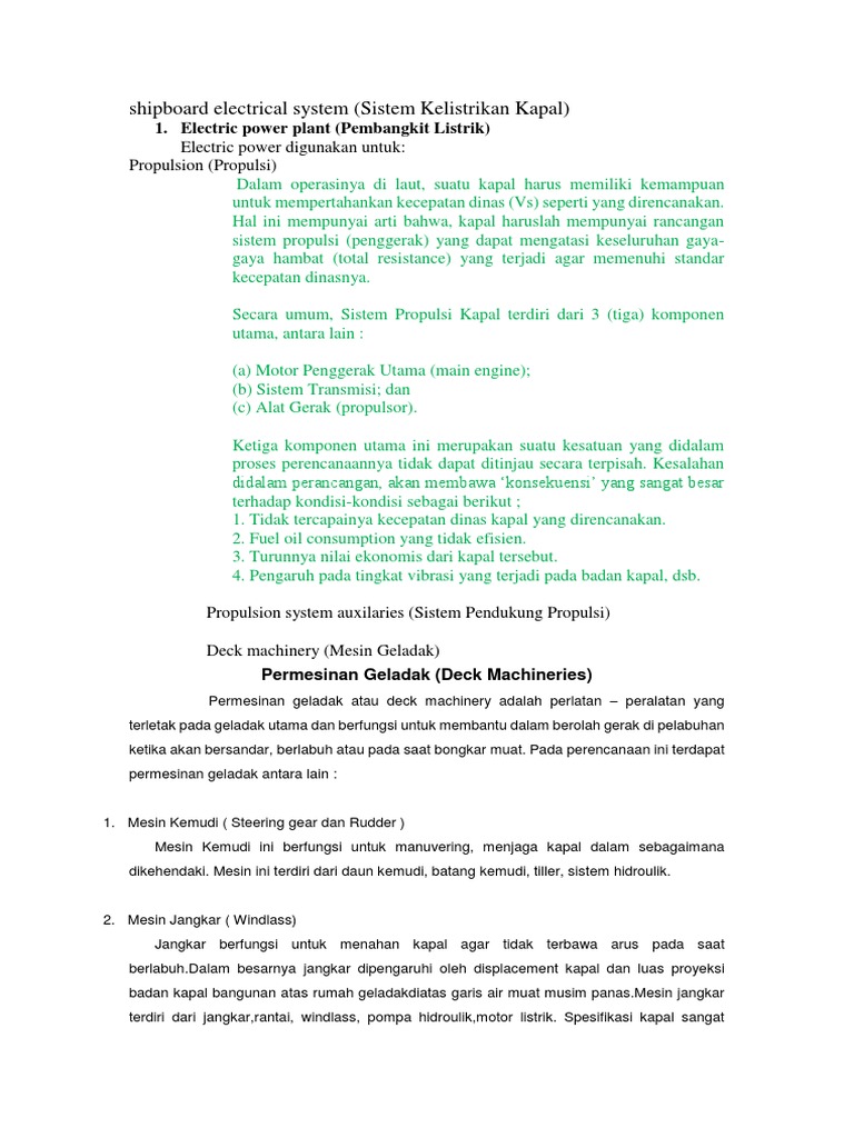 Shipboard Electrical System | PDF