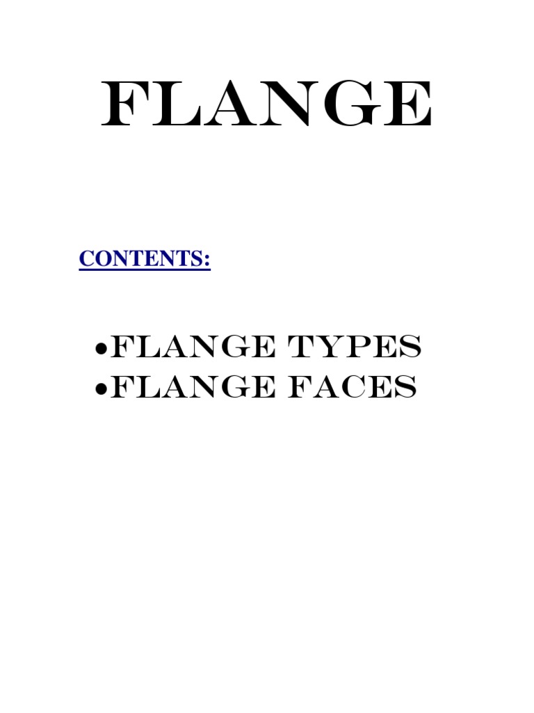 Flange PDF | PDF | Pipe (Fluid Conveyance) | Screw