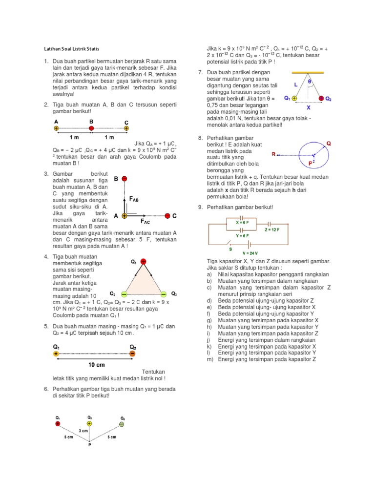 Soal Latihan Listrik Statis | PDF