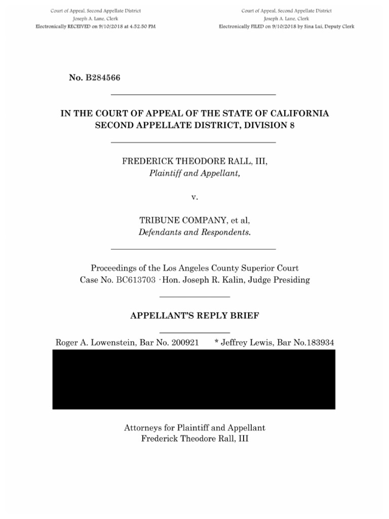 Ted Rall v. Los Angeles Times Et Al. - California Court of Appeals ...