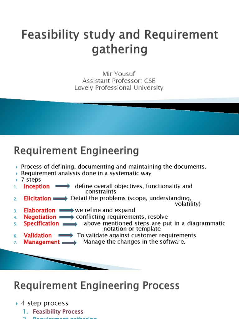Feasibility Study in Requirement Engineering | PDF | Feasibility Study | System