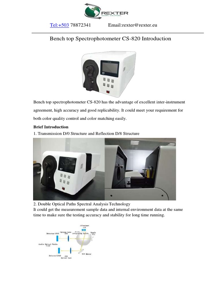 CS 820 Espectrofotometro | PDF | Spectrophotometry | Calibration