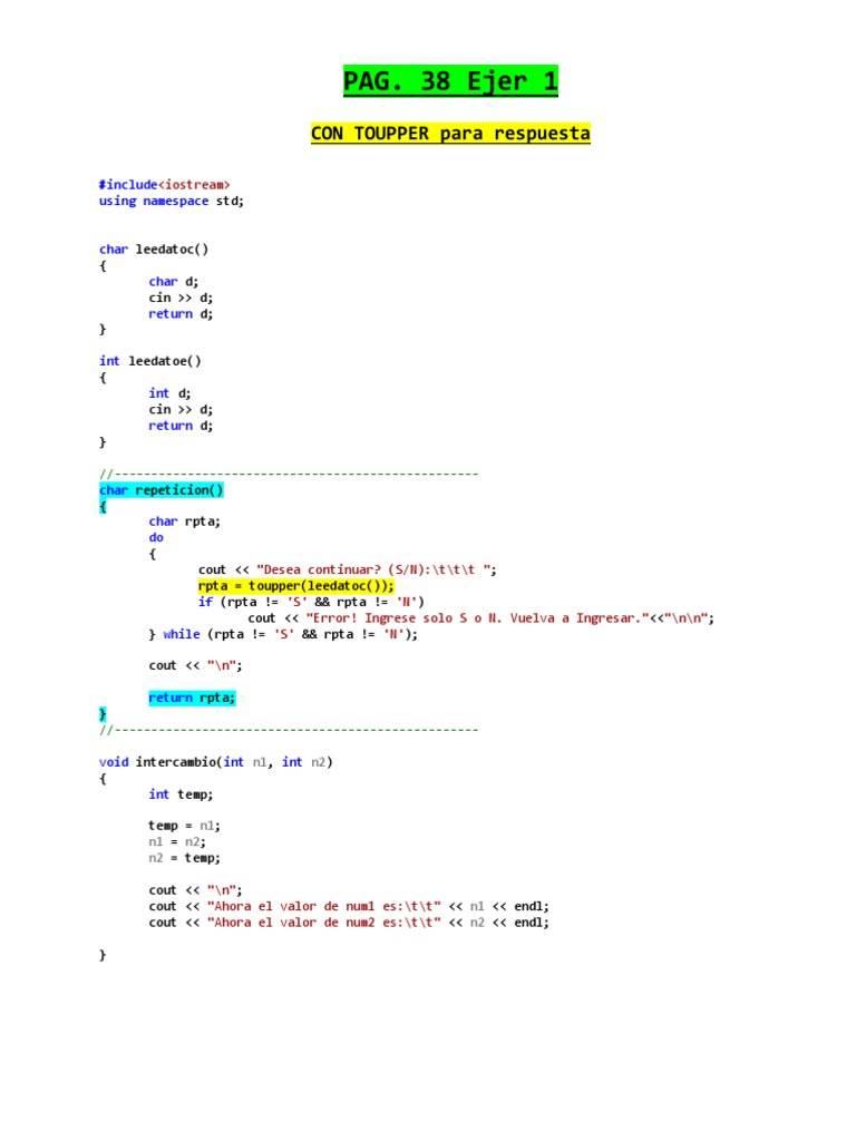 Funciones Del C++ 2017-I | PDF | C ++ | Programación de computadoras