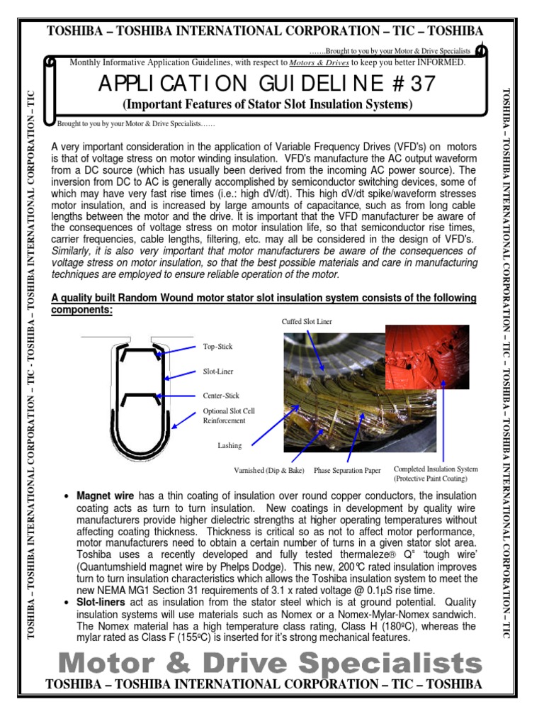 Low Voltage Motor Insulation System | PDF | Insulator (Electricity ...