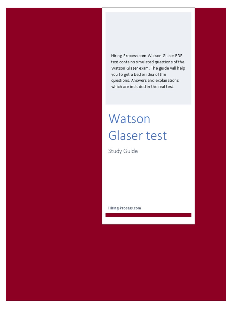 Hiring Process Watson Glaser Test Sample PDF | PDF | Deductive ...
