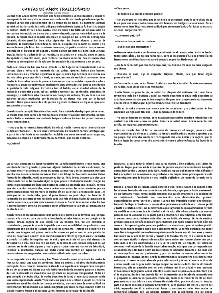 Cartas de amor traicionado: Analía Torres | PDF | Amor