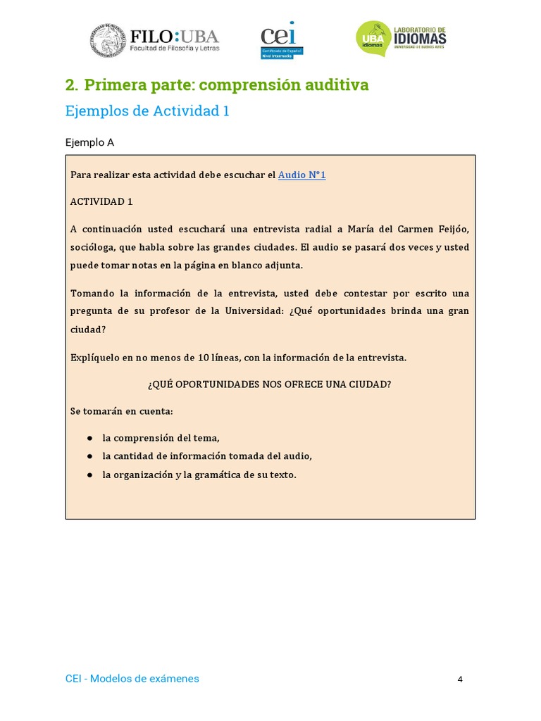 Comprensión Auditiva Urbana | PDF | Crecimiento personal y profesional ...