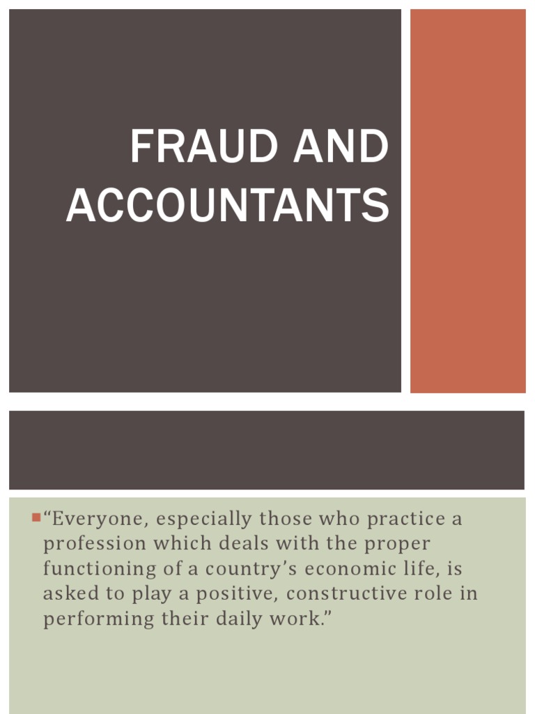 Accountants and Financial Statement Fraud | PDF | Artificial Neural ...