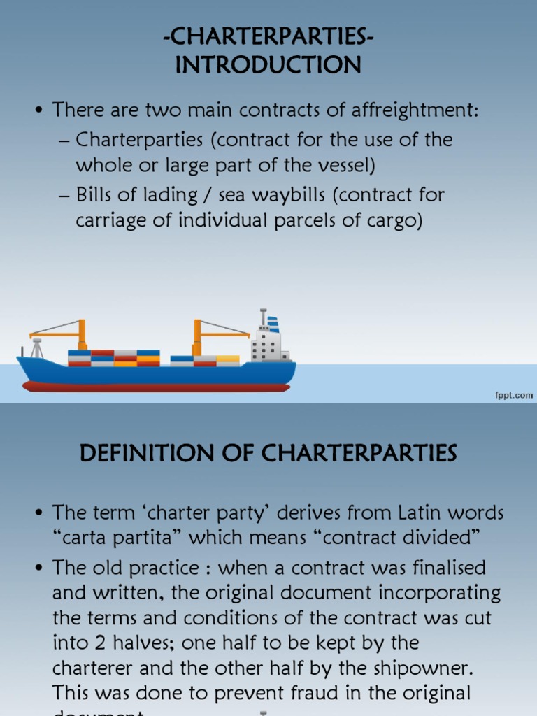 Chapter 5 Charterparties | PDF | Contractual Term | Shipping