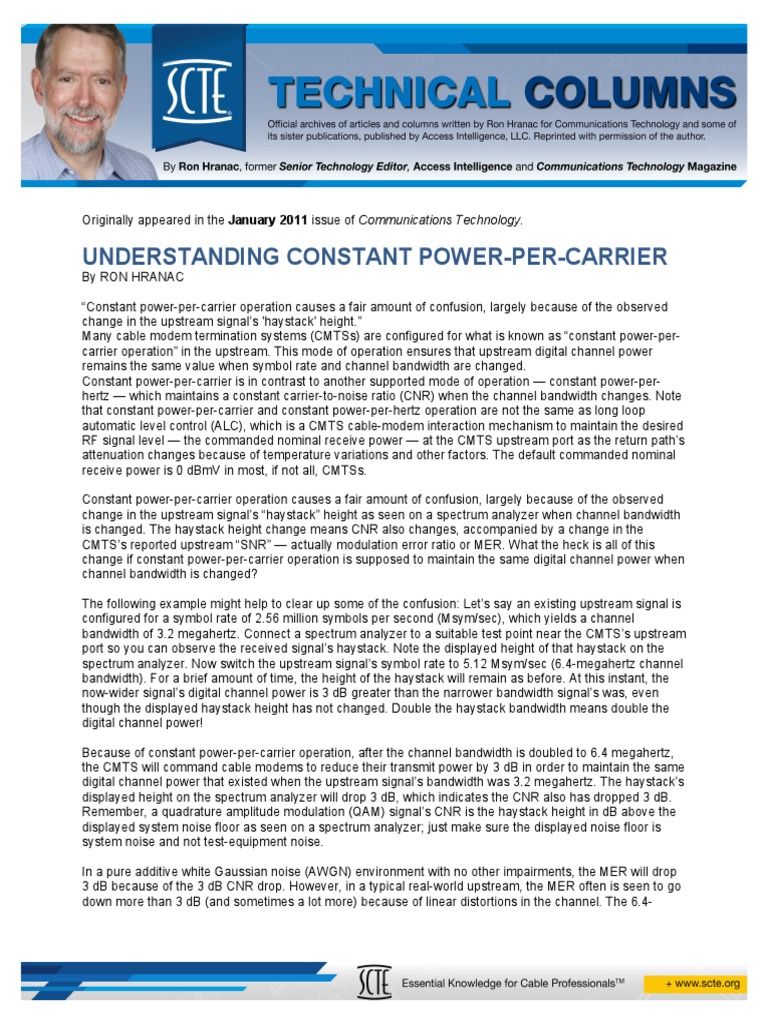 11 01 01 Understanding Constant Power Per Carrier | PDF | Bandwidth ...